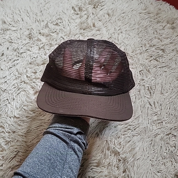 Vintage | Accessories | Vintage Brown Mesh Snapback Hat Baseball Cap ...
